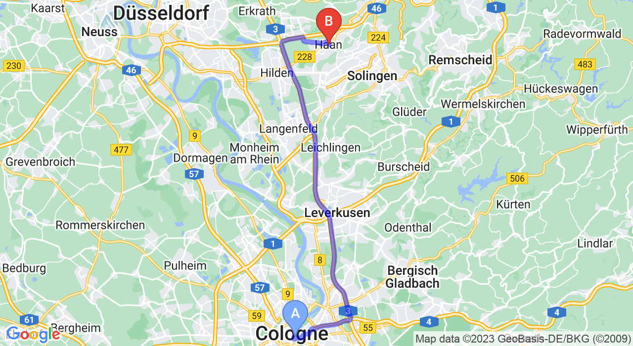 Transport VW ID.3 von Köln nach Haan - Shipedi